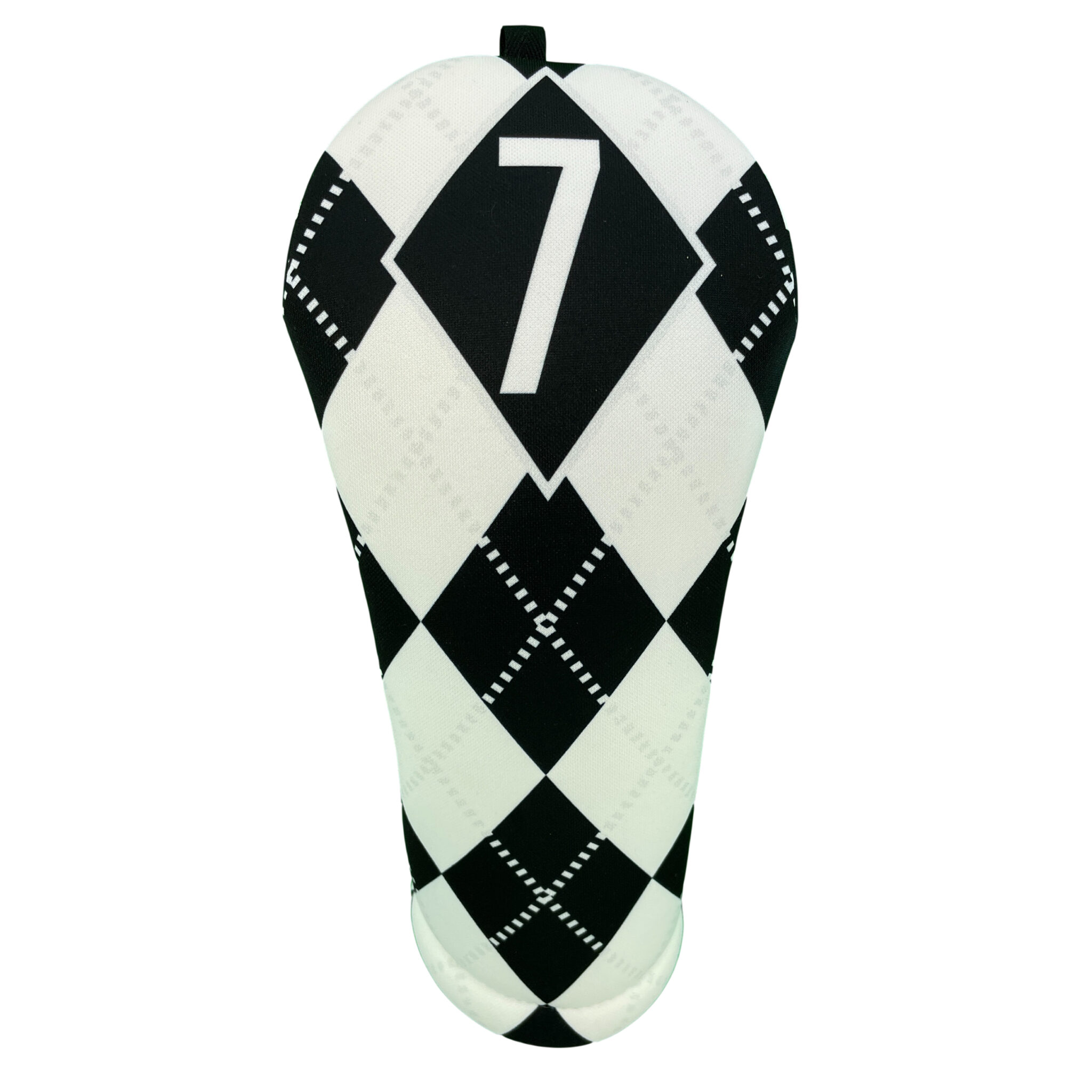Black and White Argyle Headcovers - BeeJo's Golf