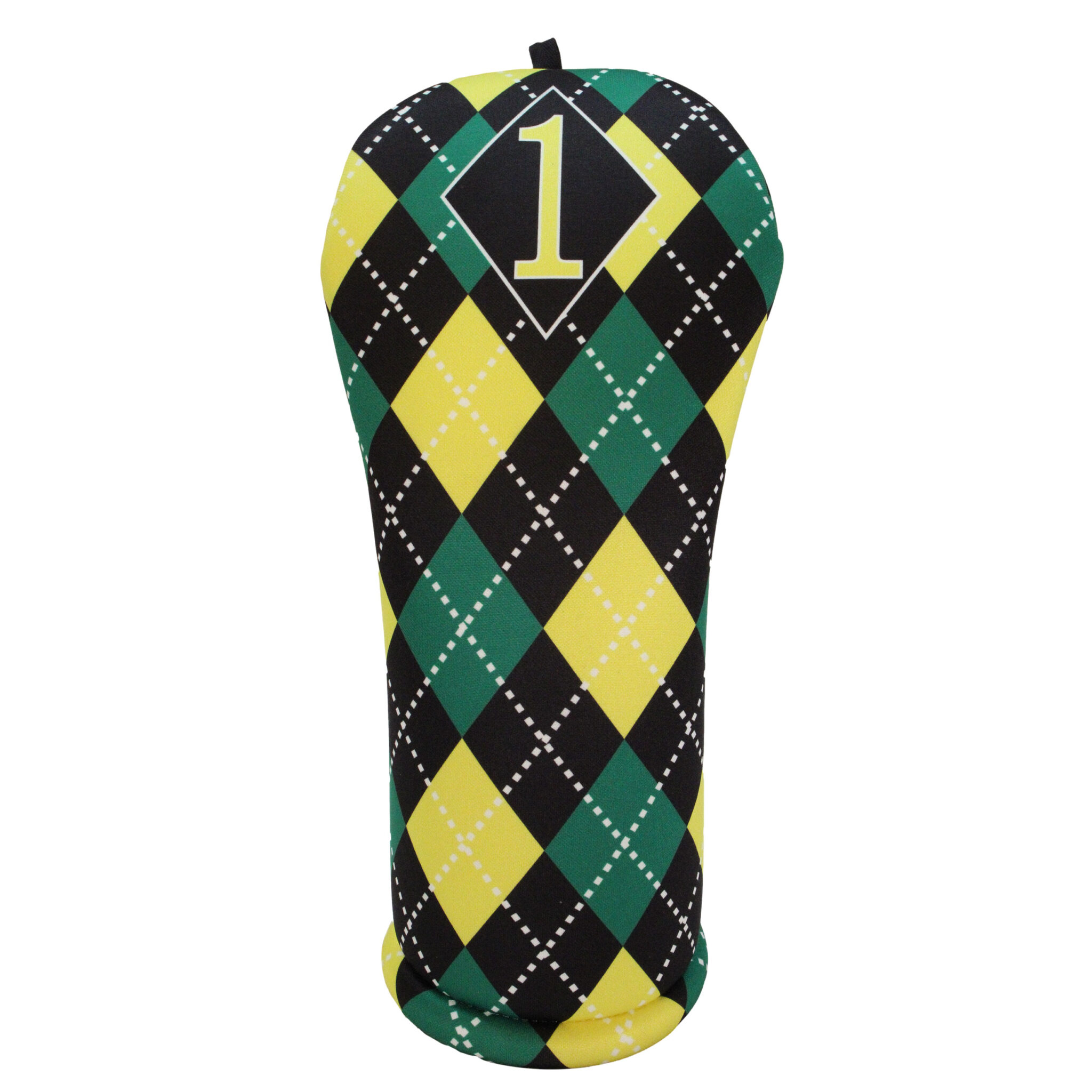 Green and Yellow Argyle Headcovers- BeeJo's Golf