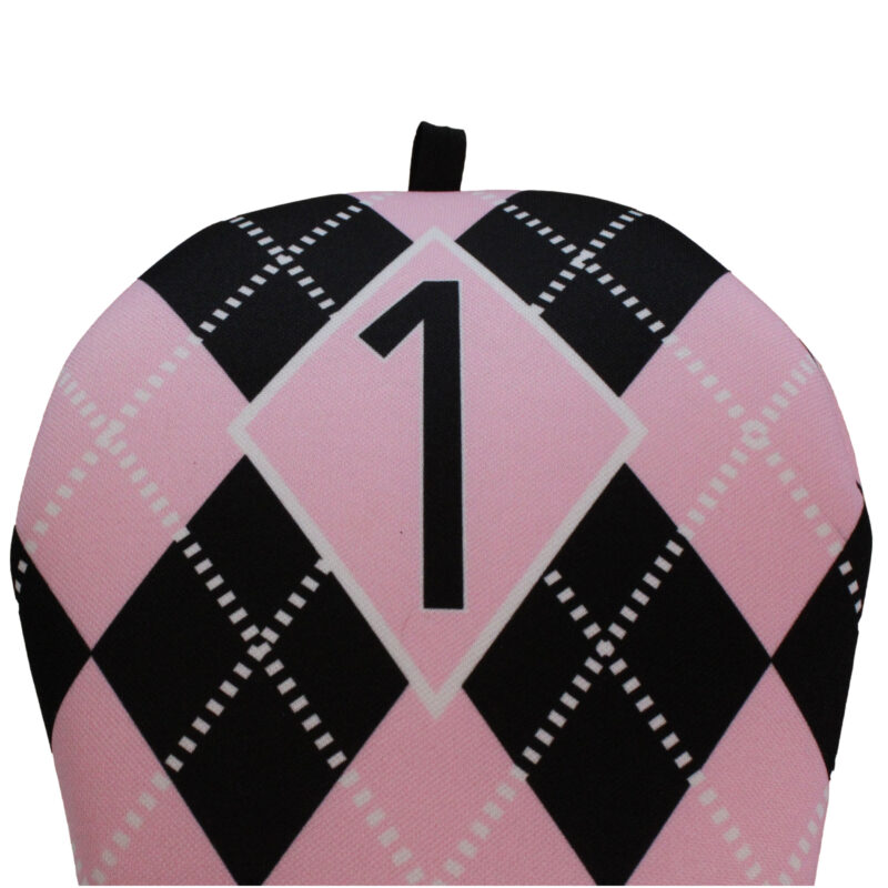 Baby Pink Argyle Headcovers - BeeJo's Golf