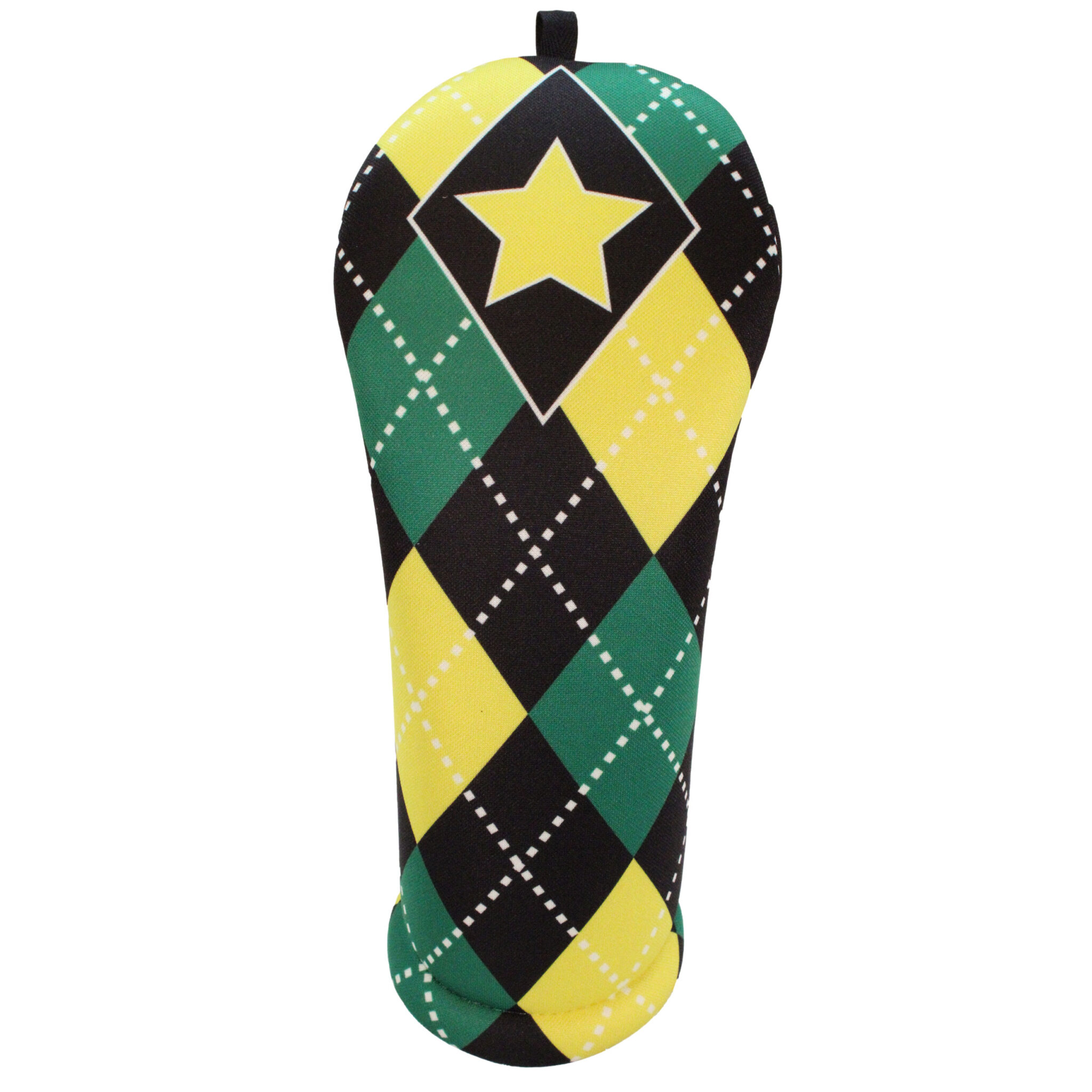 Green and Yellow Argyle Headcovers- BeeJo's Golf