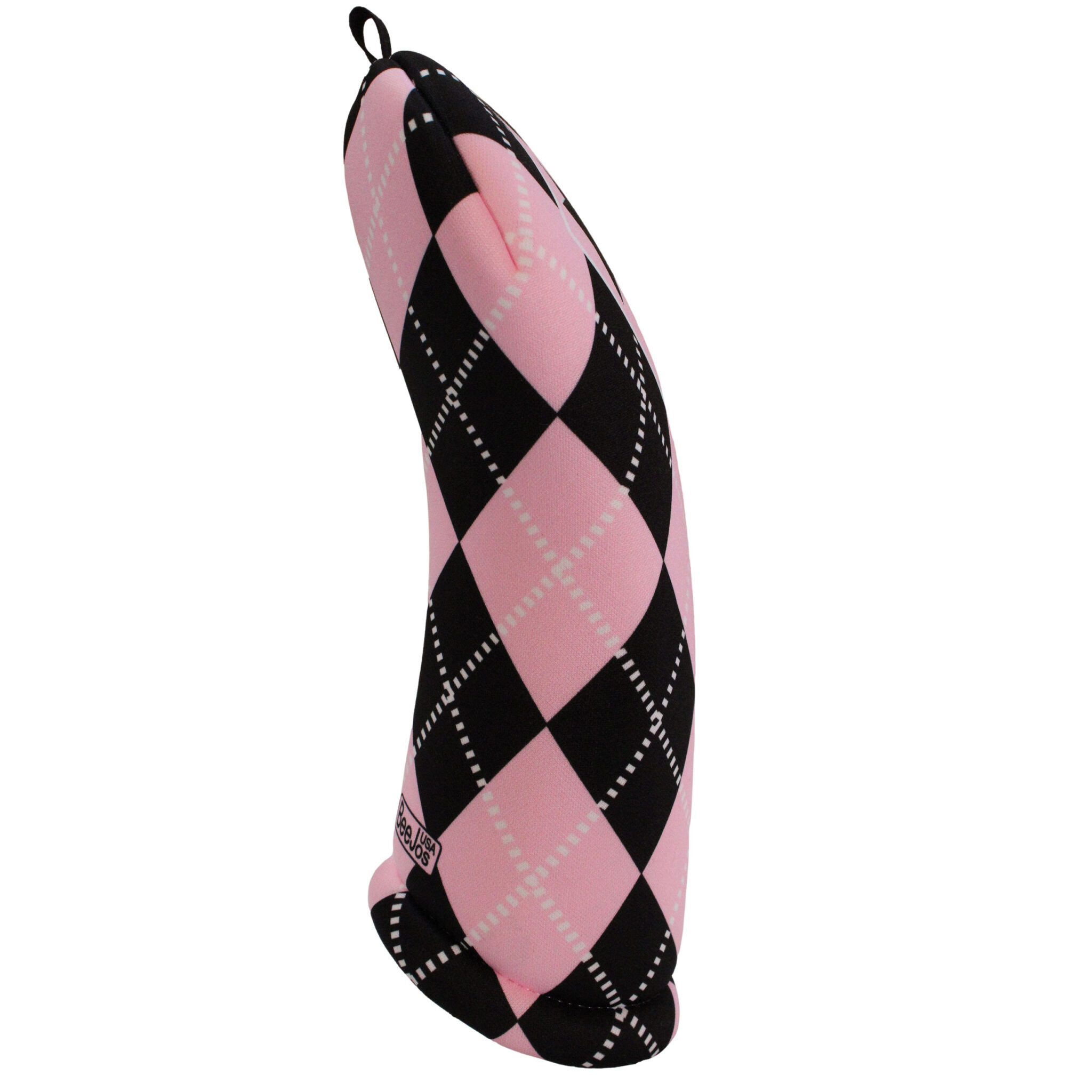 Baby Pink Argyle Headcovers - BeeJo's Golf